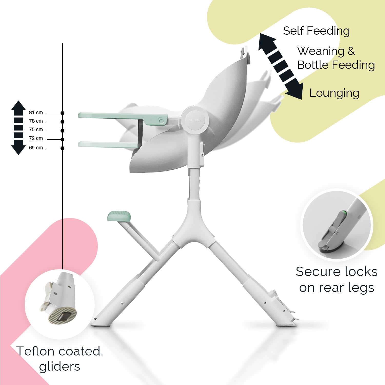 Oribel Cocoon High Chair (Slate)
