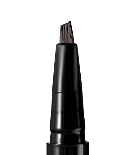 Arches & Halos Angled Bristle Tip Waterproof Brow Pen - Water Based And Smudge Proof - Fills In Sparse Eyebrows And Gives Fuller Effect - Covers Scars Or Overplucked Brows - Dark Brown - 0.051 Oz