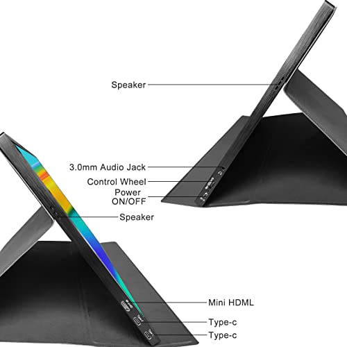 BDT 17.3" HD Portable Monitor Mobile Game Computer Laptop Extension Office Secondary Screen