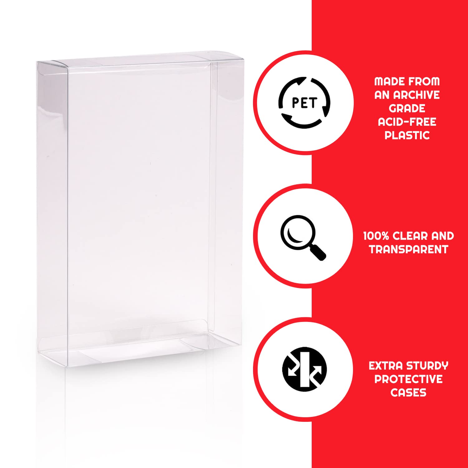 EVORETRO Action Figure Display Protective Case Box for GI Joe 6 inches Classified Series and Marvel Legends 6 inches Infinity Saga - 10-Pack - Stackable 0.40MM Thick, Clear PET Plastic Protector