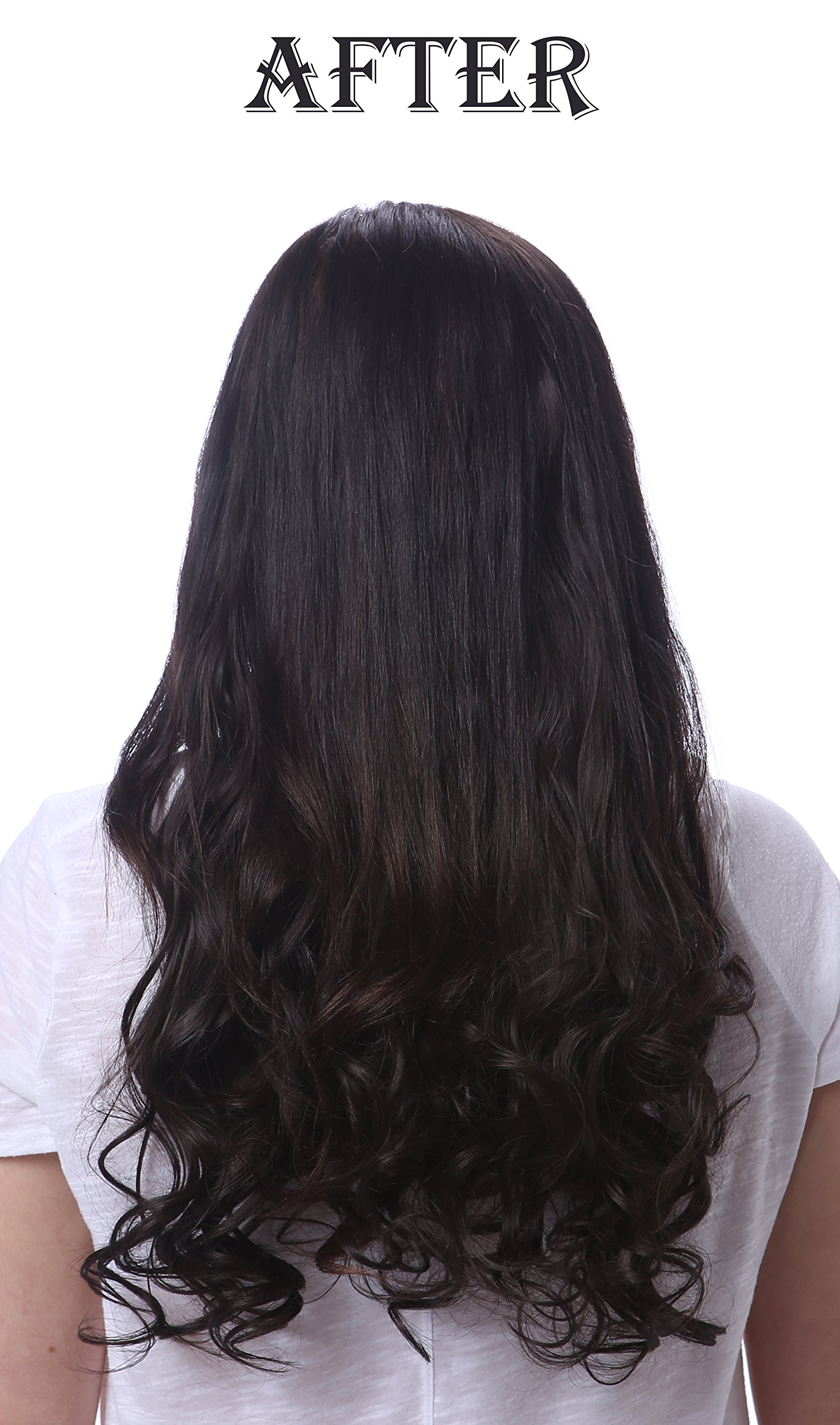 OneDor® 20" Curly Full Head Clip in Synthetic Hair Extensions 7pcs 140g (25#-light Golden Blonde)