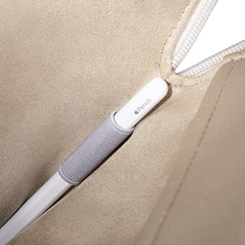 Comfyable Cute Tablet Sleeve for Women, Compatible for iPad Pro 12.9 inch M2 M1 2022 2021 2020 & Smart/Magic Keyboard with Pencil Holder - Quilted PU Leather Bag Waterproof Slim Carrying Cover Case