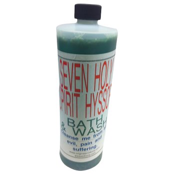 Original Botanica Seven Holy Hyssop Big Al Bath and Floor Wash Spiritual Cleansing Negative Energy Protection Herb Purification, for Evil Protection, 16oz