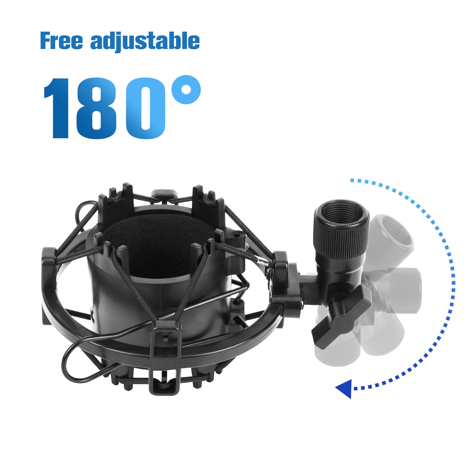 WIBOND Blue Yeti Nano Shock Mount, Alloy Shockmount Reduces Vibration Shock Noise Matching Mic Boom Arm Designed for Blue Yeti Nano Microphone