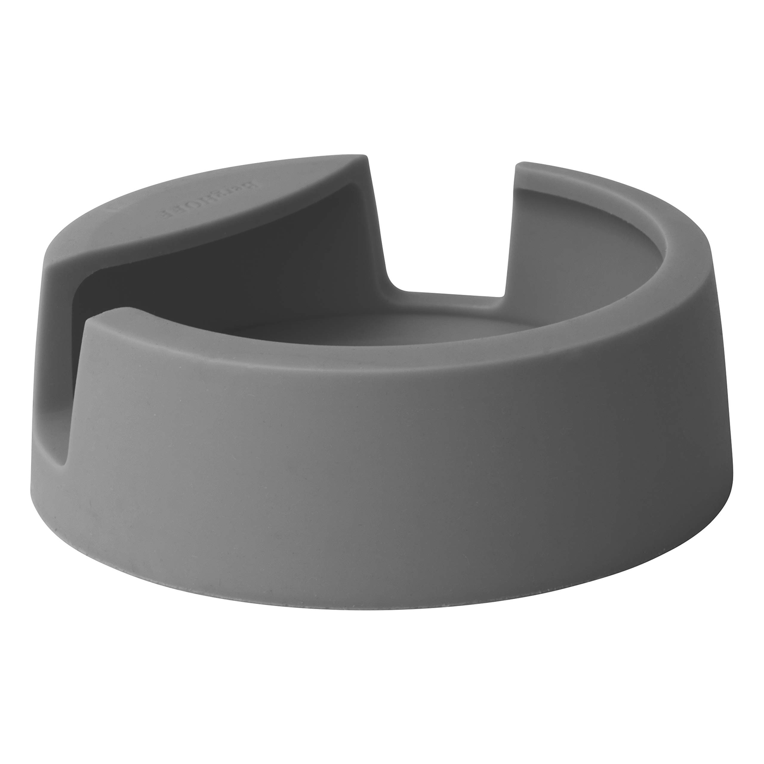 Berghoff Leo Heat-Resistant Silicone & Nylon Body Spoon Rest 5" x 1.5" Grey Soft-Touch PP Soft Grip Satin Finish Dishwasher Safe