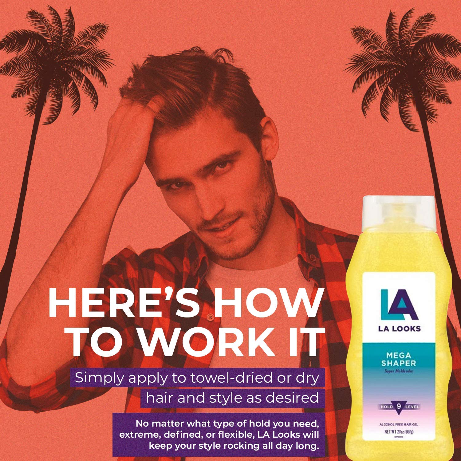 LA Looks Mega Shaper #9 Hold Level, 20 Ounce (U-HC-1903)