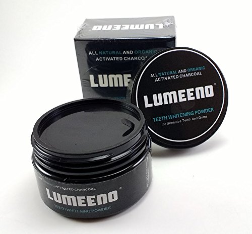 Lumeeno All Natural Organic Activated Charcoal Teeth Whitening for Sensitive Tooth and Gum - Whiten, Clean and Detoxify - Vegan - No Chemicals - Zero Bleach Whitener Enough for 150+ Uses