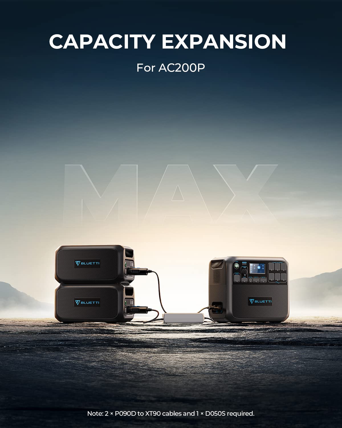 BLUETTI Expansion Battery B230, 2048Wh LiFePO4 Battery Pack for Power Station AC180 AC200MAX AC200L AC200P AC70 EP500Pro, DC Power Source w/ 100W USB-C, Extra Battery for Home, Emergency, Road Trip