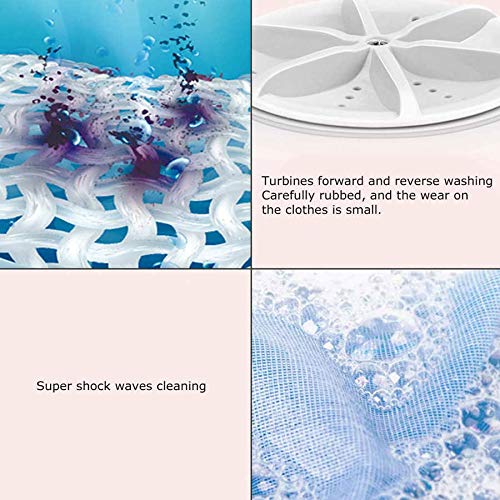 BHVXW 3.8L High Capacity Portable USB Powered Desktop Electric Washing Machine for Home Use Cloth wash Machine