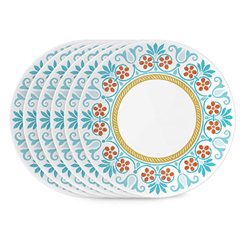 Corelle Terracotta Dreams Dinnerware Set for 6, 18 Pieces & Terracotta Dreams Salad Plate Set for 6 | 8.5 Inch Kitchen Plate Set