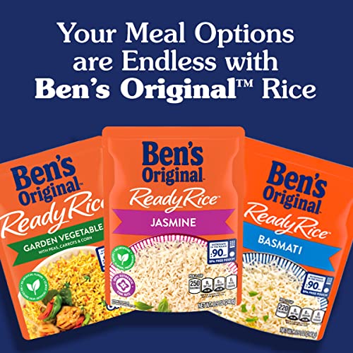 BEN'S ORIGINAL Ready Rice Jasmine Rice, Easy Dinner Side, 8.5 OZ Pouch (Pack of 12)