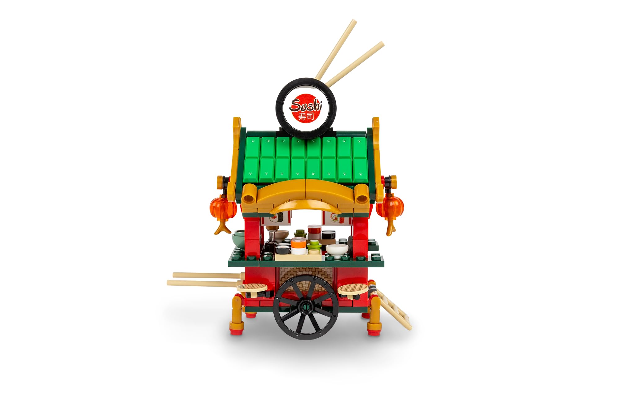 Exclusive Mini City - Sushi Cart - Custom Design Bricks - Compatible with All Major Brands …