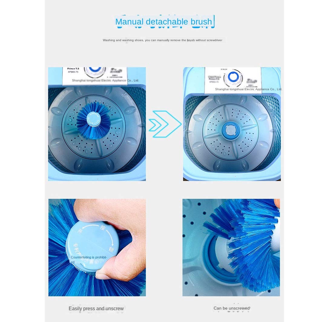 BHVXW Small Household Laundry Wash Shoes Machine Three Washing Machine This Product Has Shoe Washing with Laundry Easily Convert Function