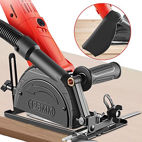 BestAlice Angle Grinder Holder, Angle Grinder Stand 45 Degree Adjustable Angle Grinder Accessories Shield Cover for 100-125mm Angle Mill, Angle Grinder Machine Base Woodworking Table Tool (Style A)
