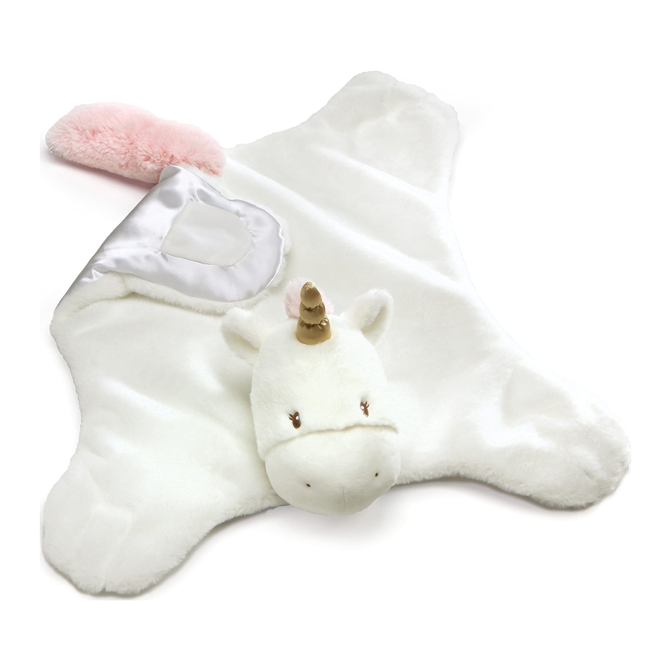 GUND Baby Luna Comfy Cozy Plush Blanket for Babies and Newborns, White, 24”