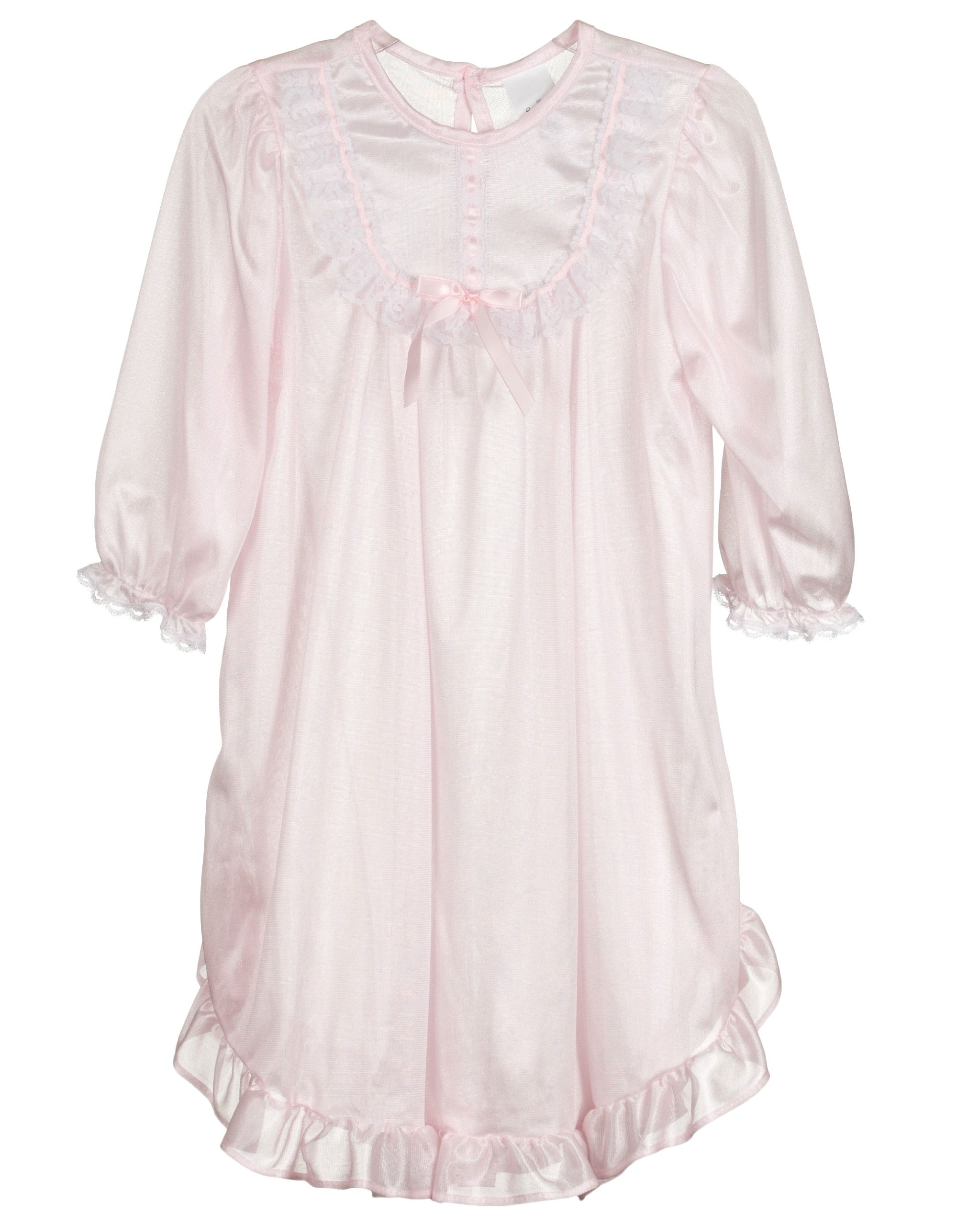 Laura Dare Baby Girls Pink Long Sleeve PJ Nightgown, 09m