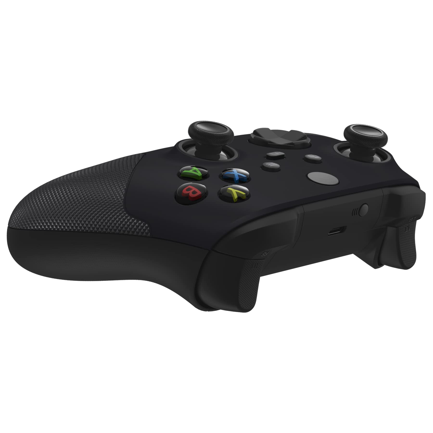 eXtremeRate ASR Version Redesigned Shell for Xbox Core Wireless Controller - Performance Rubberized Grip, Anti Sticks Rubbing Rings - Custom Faceplate for Xbox Series X & S Controller - Black
