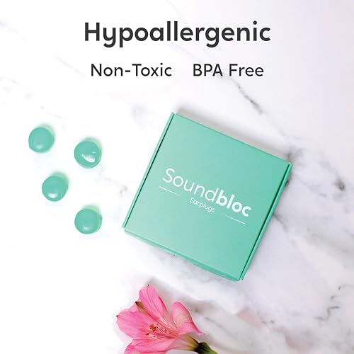 Aurora Silicone Ear Plugs Soundblocâ˘- 6 Pairs Quiet Ear Plugs for Sleep Moldable Ear Plugs Custom Ear Plug Ear Plugs for Noise Reduction Reusable Soft Silicone Earplugs The Earplug for Sleep Size S/M