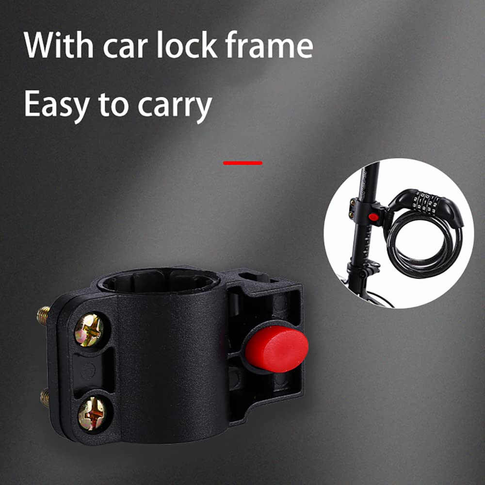 Bike Lock Durable with Mount,5-Digit Combination Lock Core Steel Wire Bike Lock Security&Portable Bicycle Locks