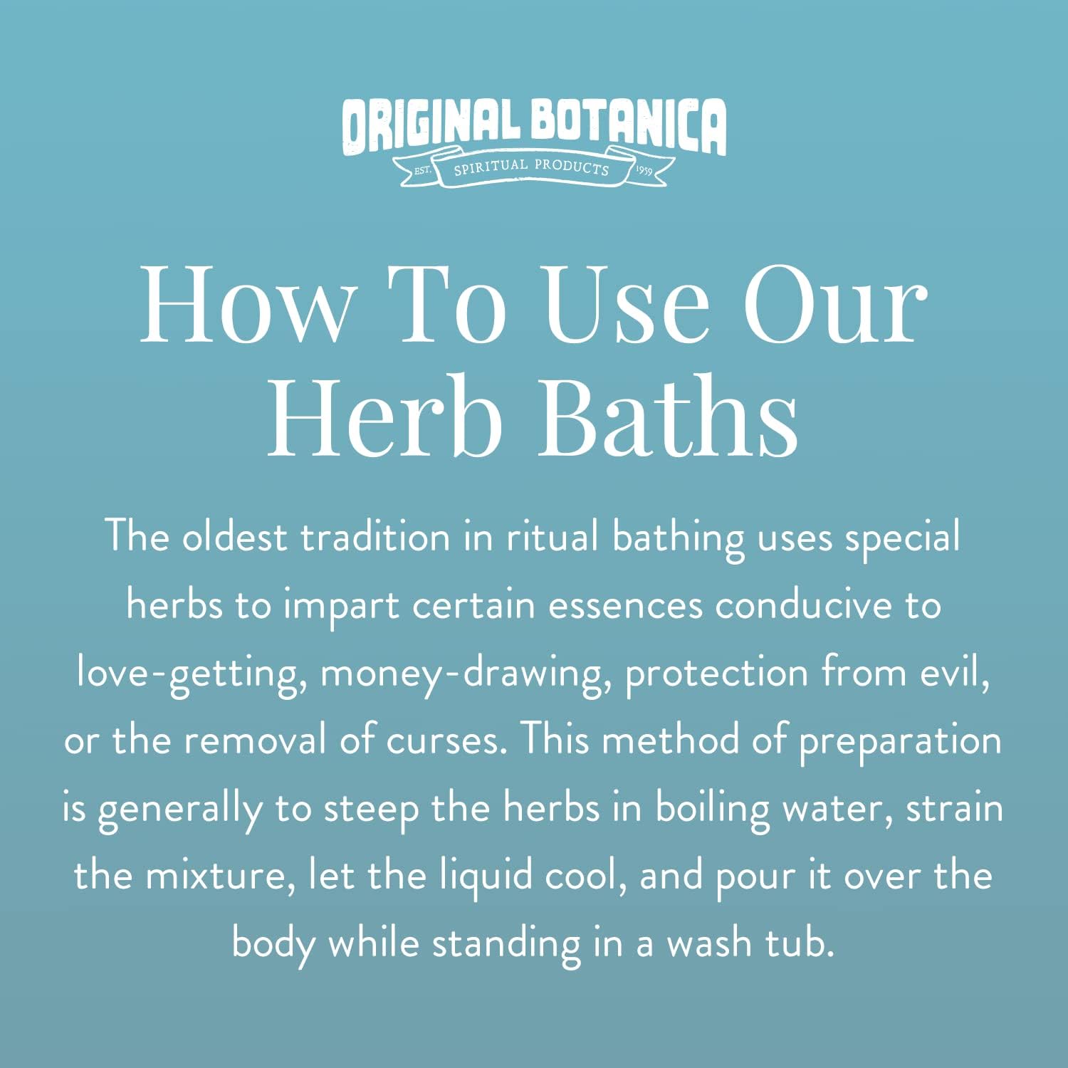 Original Botanica Good Luck Herb Bath Spiritual Cleansing Body Wash Ritual Negative Energy Protection Herb Purification Attract Good Luck Prosperity Attraction