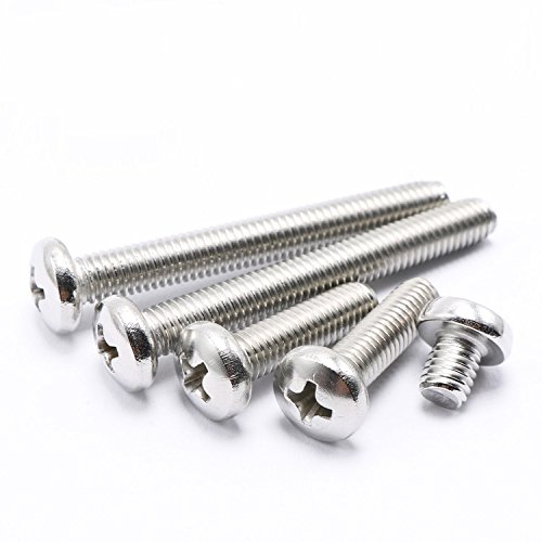M8 Phillips Pan Head Machine Screws A2 Stainless Steel Thread Length 12 to 100mm,Pack 10-Piece (M8 x 12mm)