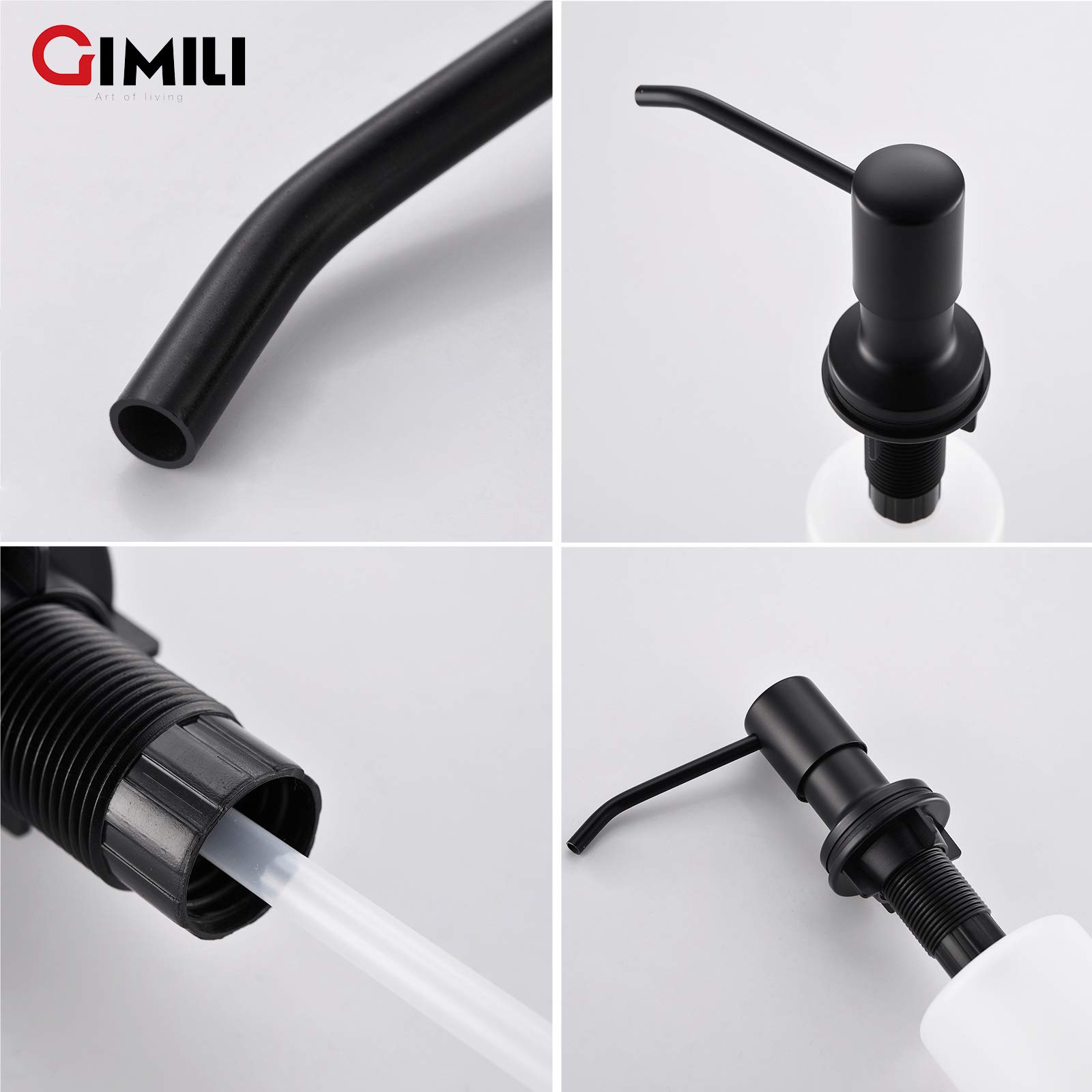 Black Touchless Kitchen Faucet with Soap Dispenser 1270