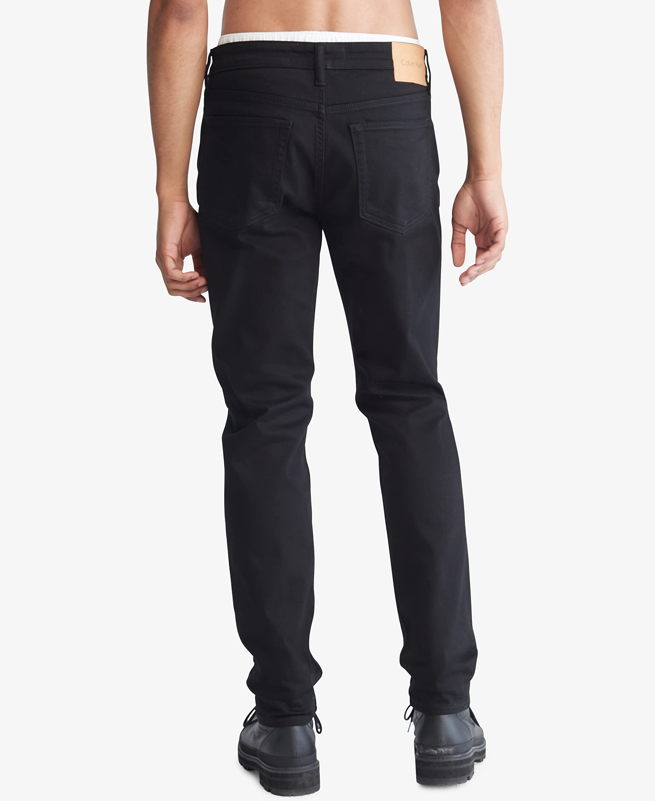 Calvin Klein Men's Slim Fit Jeans, Forever Black, 32W x 34L