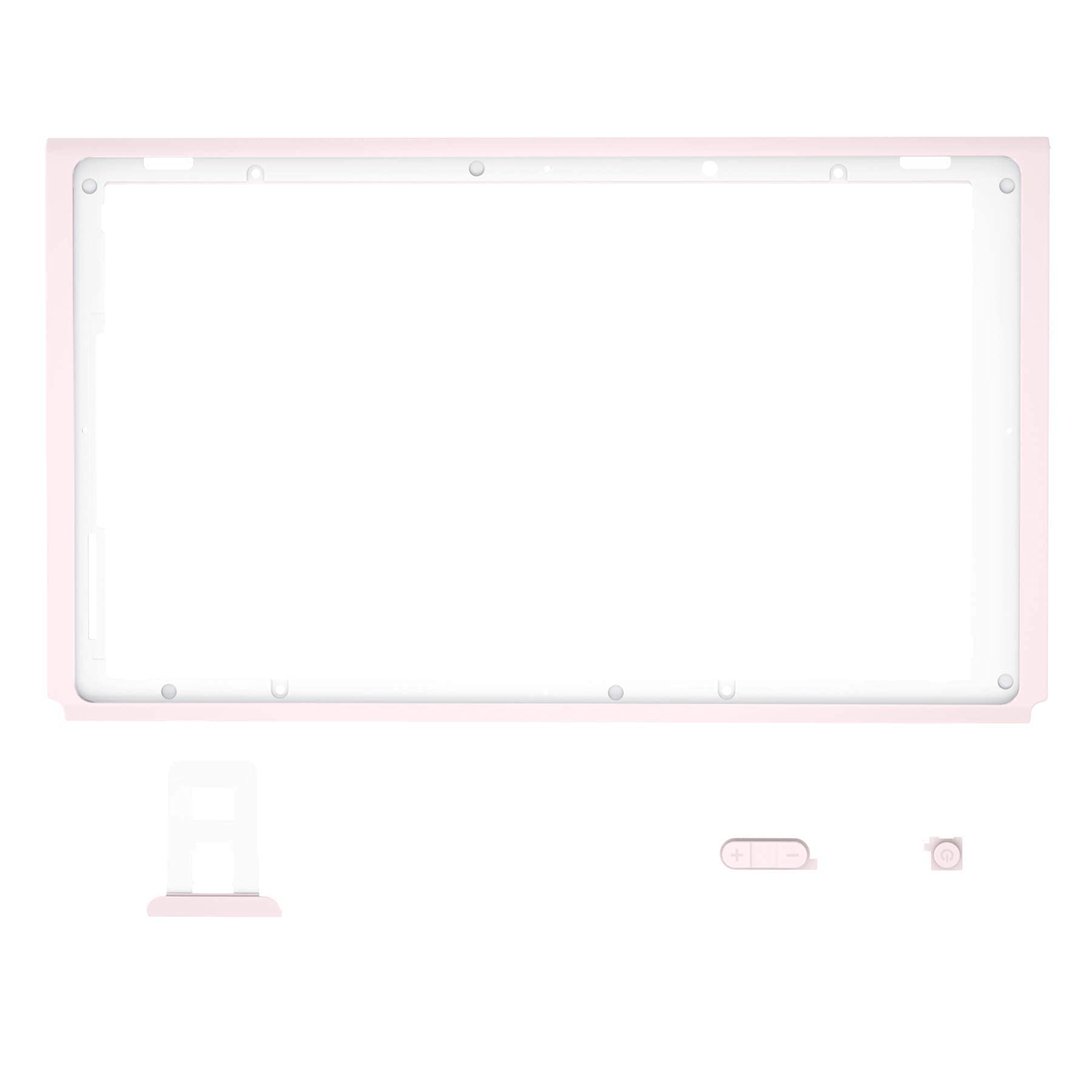 eXtremeRate Pink Front Back Plate for Nintendo Switch Console, NS Joycon Handheld Controller Housing with Full Set Buttons, Full Set Replacement Shell for Nintendo Switch - Switch NOT Included