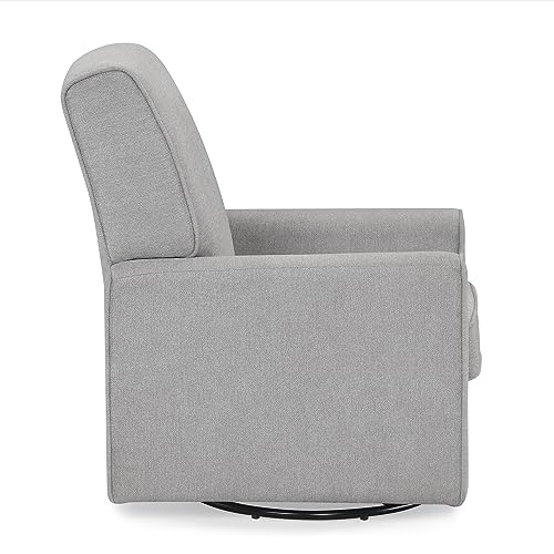 Delta Children Sophie Nursery Glider Swivel Chair with LiveSmart Performance Fabric Fabric, Nickel