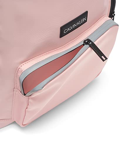 Calvin Klein Women's Basic Side Front Zipper Pocket Backpack, Mellow Rose, One Size