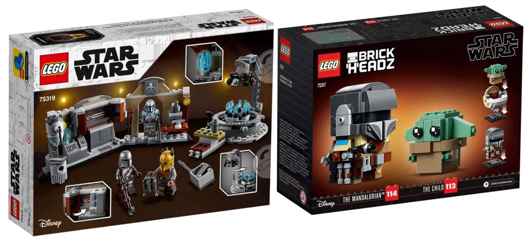 LEGO Star Wars The Armorer's Mandalorian Forge 75319 + Brickheadz Mandalorian & The Child 75317 Exclusive Set