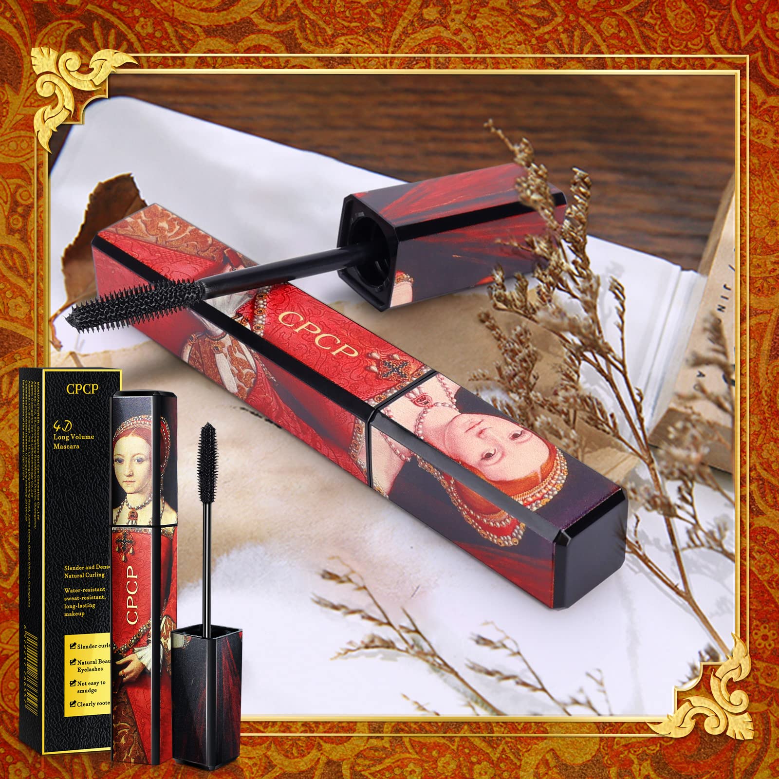 Princess Isabella Mascara, HOFASON 4D Silk Fiber Lash Mascara Waterproof Long Lasting Makeup, Natural Extension Mascara Black Volume and Length, Thick Thickening and Lengthening Voluminous Eyelashes