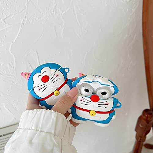 Compatible with AirPods 3rd Generation Case, [2021] Cute 3D Cartoon Doraemon Airpods 3 case with Keychain, Soft Silicone for Apple Airpods 3 Charging Case (Doraemon)