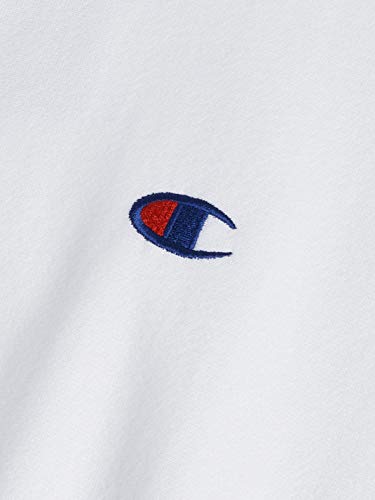 Champion mens Reverse Weave Pullover, Left Chest C Hoody, White-y06145, Small US