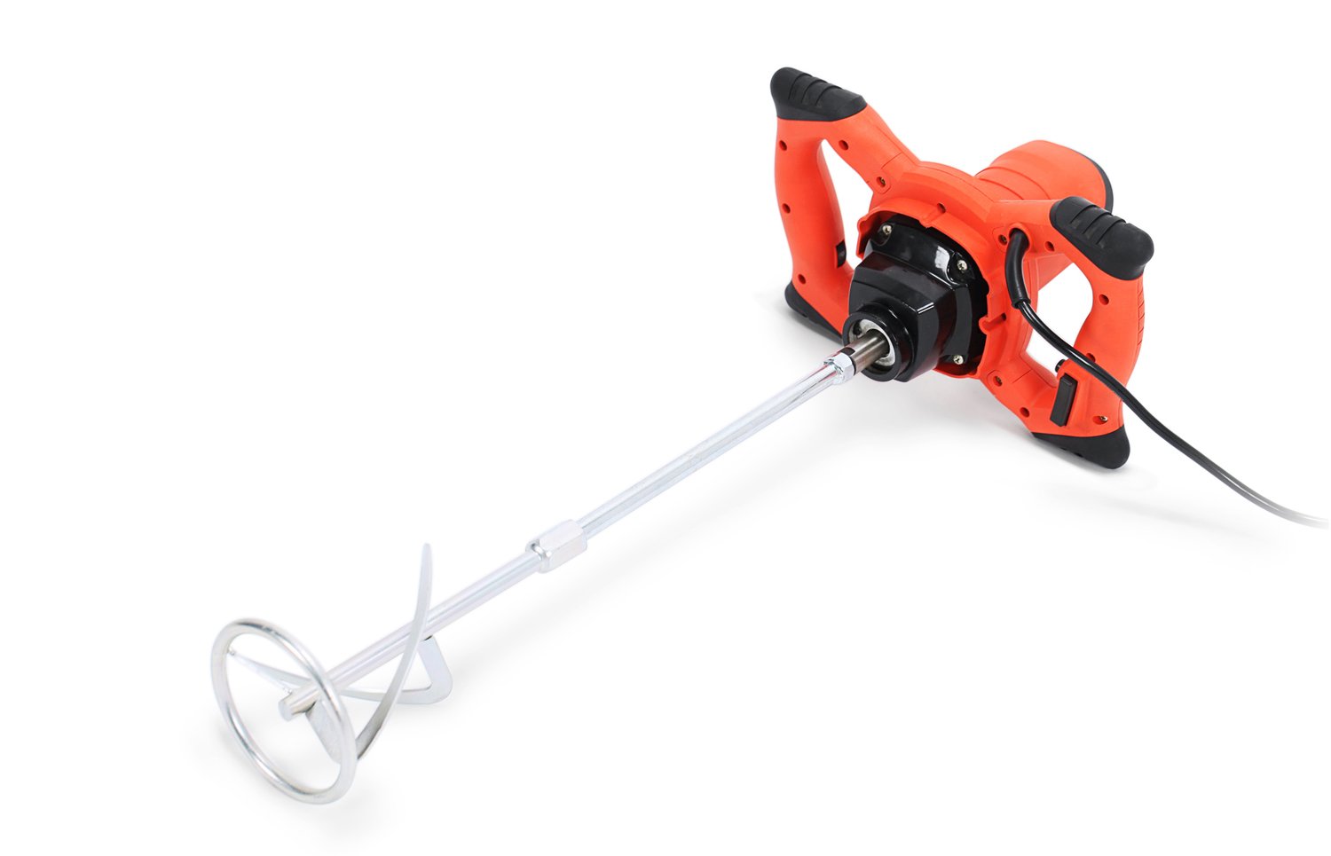Electric Cement Concrete Mixer - Mixer Machine for Concrete Mortar Drywall Mud Cement Grout Thinset - Adjustable 6 Speed Power - 5" Mixing Paddle - Handheld & Portable - 1800W Motor