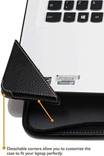 Broonel - Contour Series - Black Heavy Duty Leather Protective Case - Compatible with HP Envy 15-ep0008na 15.6" Laptop