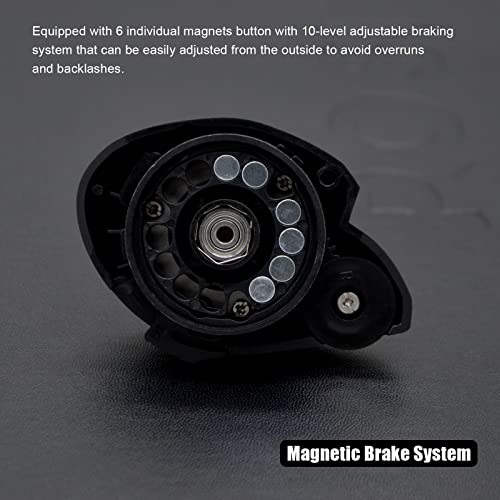 CAMEKOON Baitcasting Fishing Reel, Super Smooth 7.3:1 Gear Ratio, Magnetic Braking System, 20LB Powerful Drag, Low Profile Casting Reel, Left/Right Handed