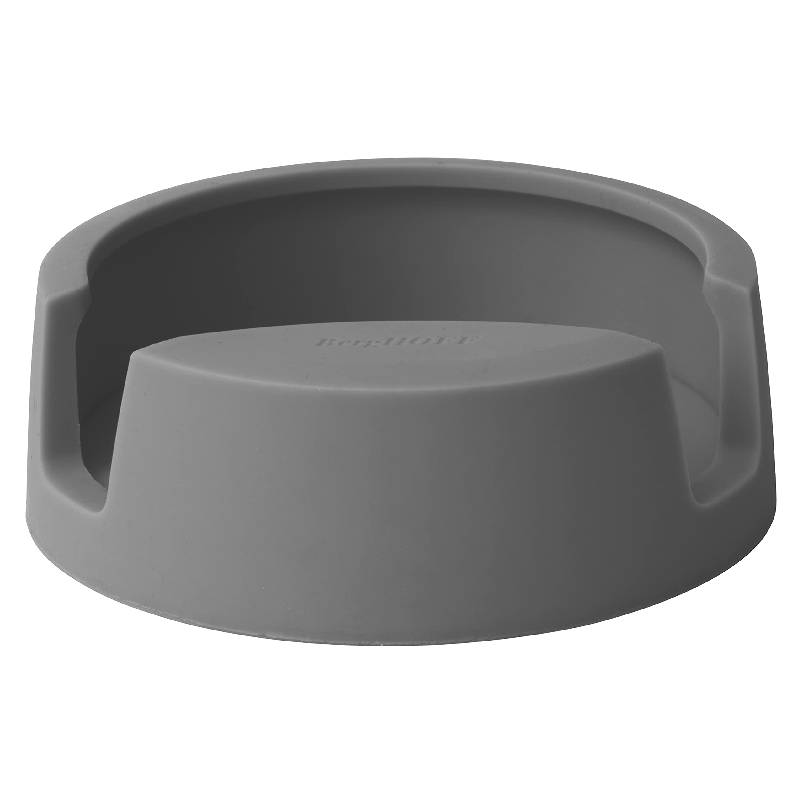Berghoff Leo Heat-Resistant Silicone & Nylon Body Spoon Rest 5" x 1.5" Grey Soft-Touch PP Soft Grip Satin Finish Dishwasher Safe