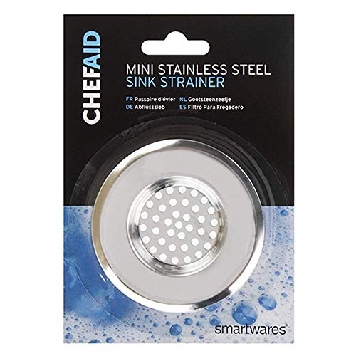 Chef Aid 10E07273 Mini Stainless Steel Sink Strainer, Plastic, Silver