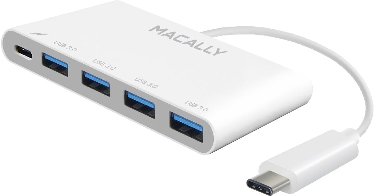Macally UC3HUB4C USB-C 3.1 Hub 4 Ports + 1x USB-C 10cm Cable 18990