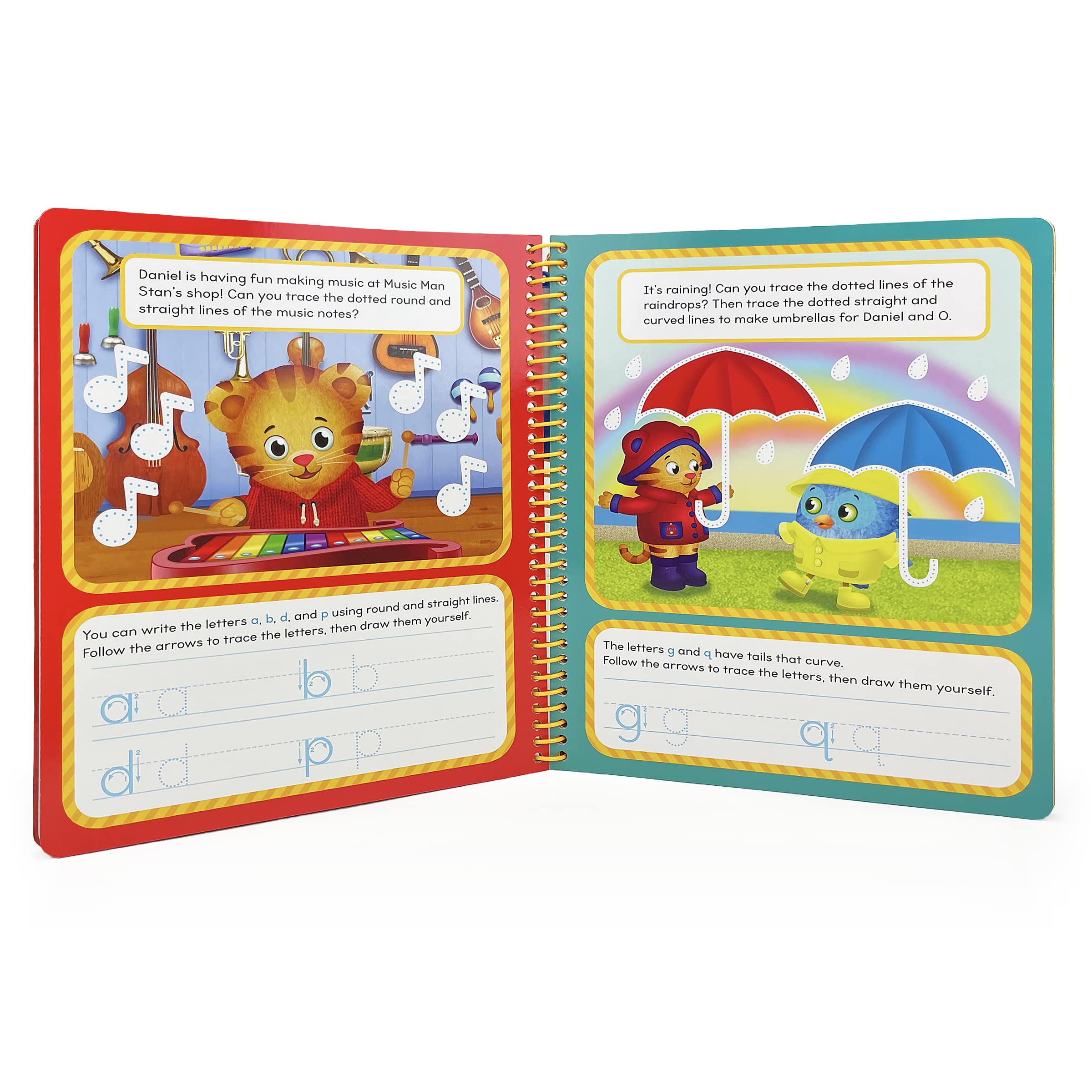 Daniel Tiger's Neighborhood Wipe Clean Writing & Tracing Workbook Skills for Preschool Kids Ages 3 - 5: Practice Pen Control, ABC's, Numbers, Handwriting, Wipe Off Pen Included