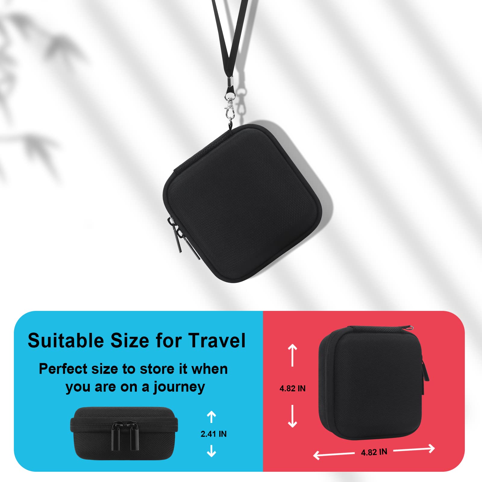 BOVKE Travel Router Case for NETGEAR Nighthawk M1 MR1100 / M5 MR5200 / M6 / M6 Pro MR6500 5G Wireless WiFi Mobile Hotspot Router, Mesh Pocket for Accessories, Black