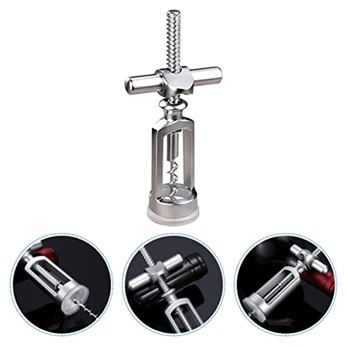 BESTonZON Opener Restaurant Wing Cork Opening Corkscrews Multifunctional Screw Beer Remover Serving Winged Gadget Waiters Alloy and Party Duty Bottle for Bar Cap Heavy Corkscrew: