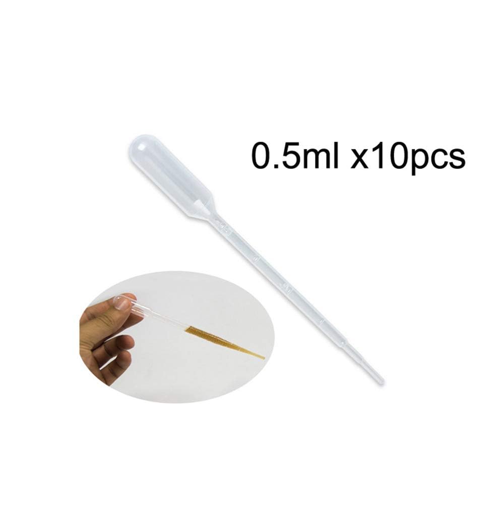 Elfensatll- 100PCS Transparent Clear 1ml 1/4 Dram Empty Glass Sample Vials With 0.5ml 10pcs Pipettes Droppers for Party Makeup Tool Essential Oils Aromatherapy Perfume Cologne