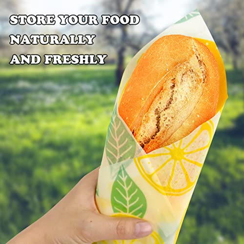Beeswax Reusable Food Wraps 9 Packs - Beeswax Wraps for Food, Beeswax Wrap Sustainable Wax Paper for Sanwich Bread Cheese Fruits Snacks, Zero Waste(S/M/L)
