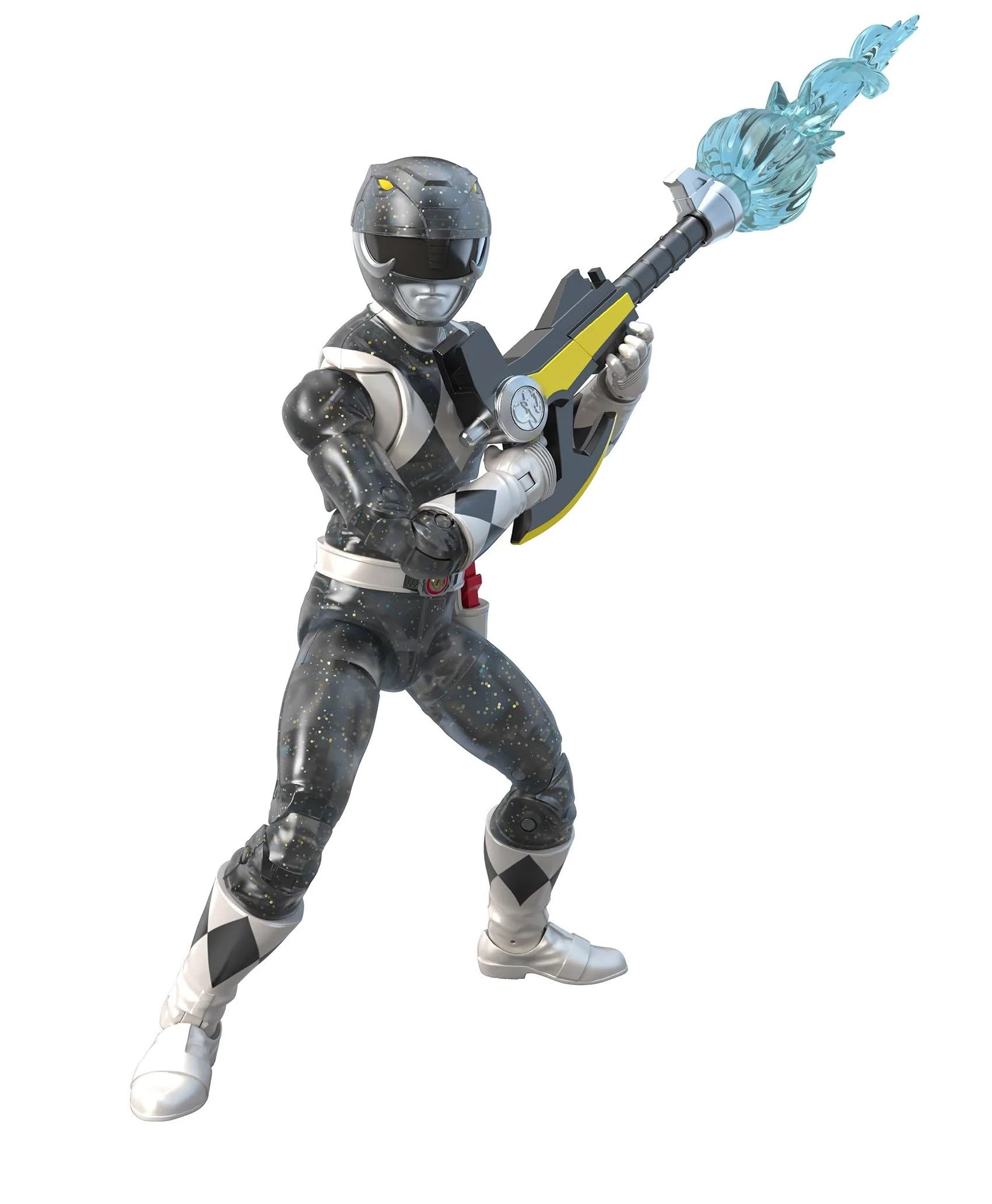 Power Rangers Lightning Collection 6-Inch Mighty Morphin Metallic Black Ranger Collectible Action Figure Toy with Accessories F2352