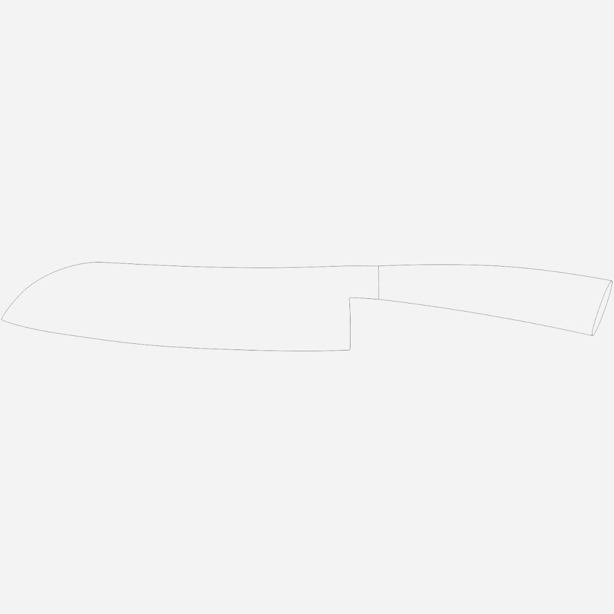Berkel Elegance Black Santoku Knife 7'' / Kitchen Knives/Premium Quality