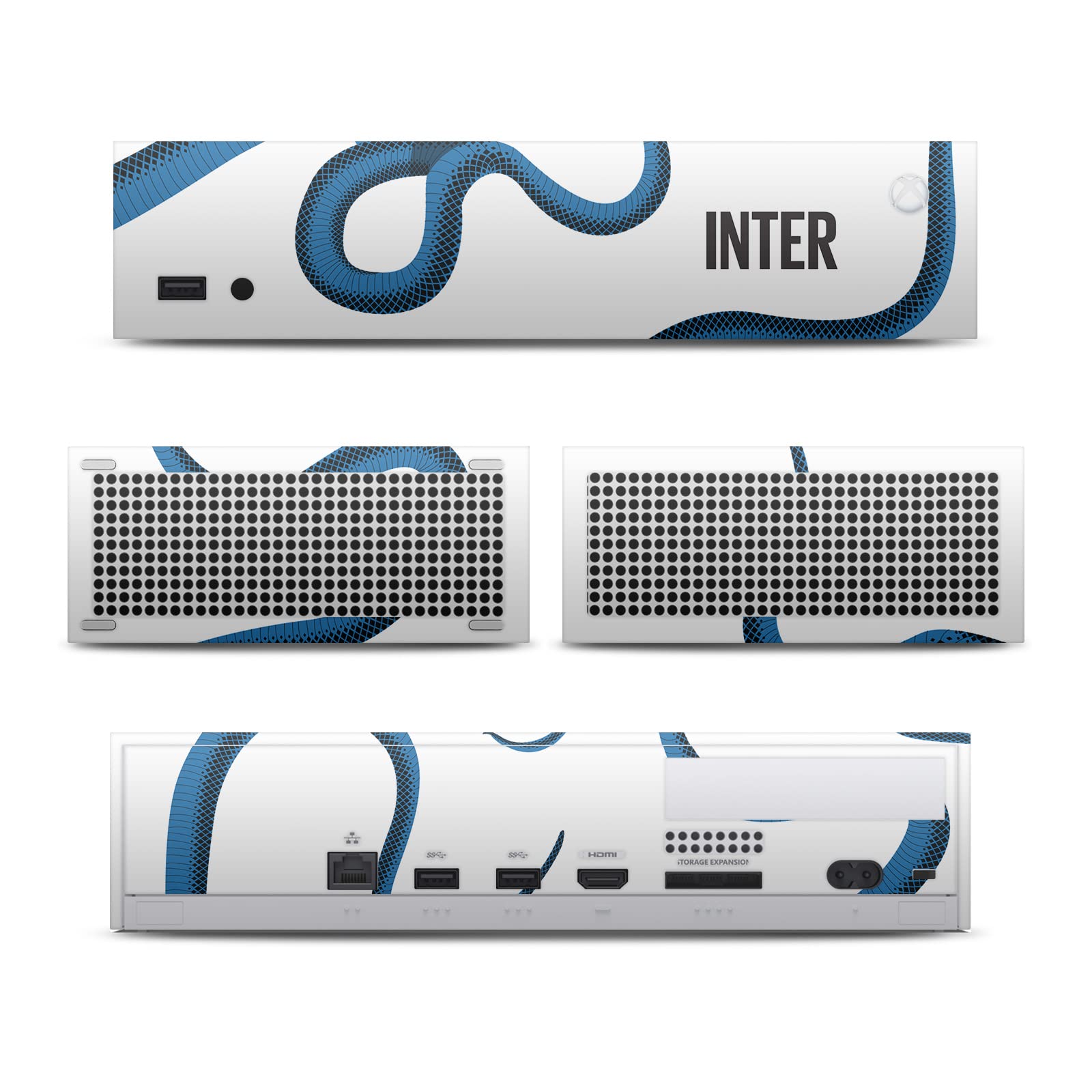 Head Case Designs Officially Licensed Inter Milan Away 2021/22 Crest Kit Vinyl Sticker Gaming Skin Decal Cover Compatible With Xbox Series S Console