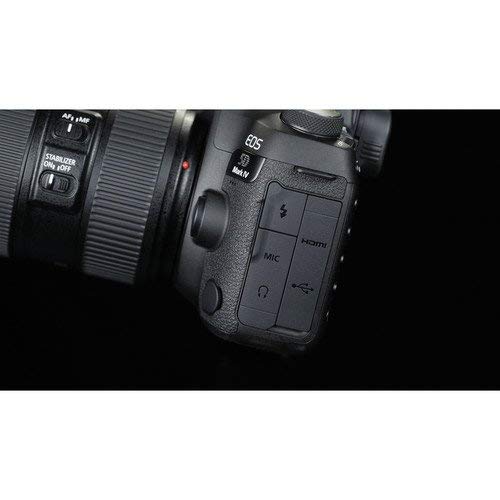 Canon EOS 5D Mark IV DSLR Camera with 24-105mm f/4L II Lens (International Model) (1483C010) W/Bag, Extra Battery, LED Light, Mic, Filters and More(Renewed)