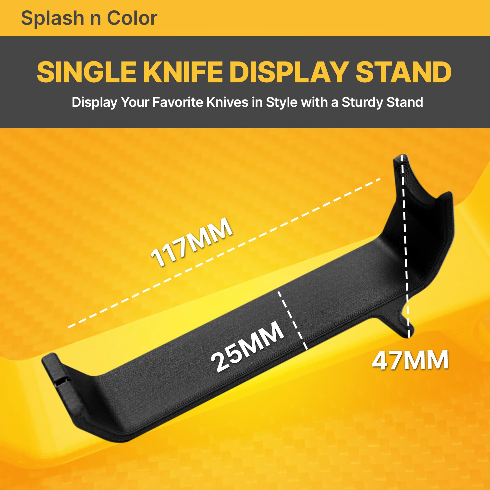 Single Knife Display Stand - Display Your Favorite Knives in Style with a Sturdy Stand - Accommodates 3" to 10" Length - Show Quality Multi-Color Knife Mount for Kitchen